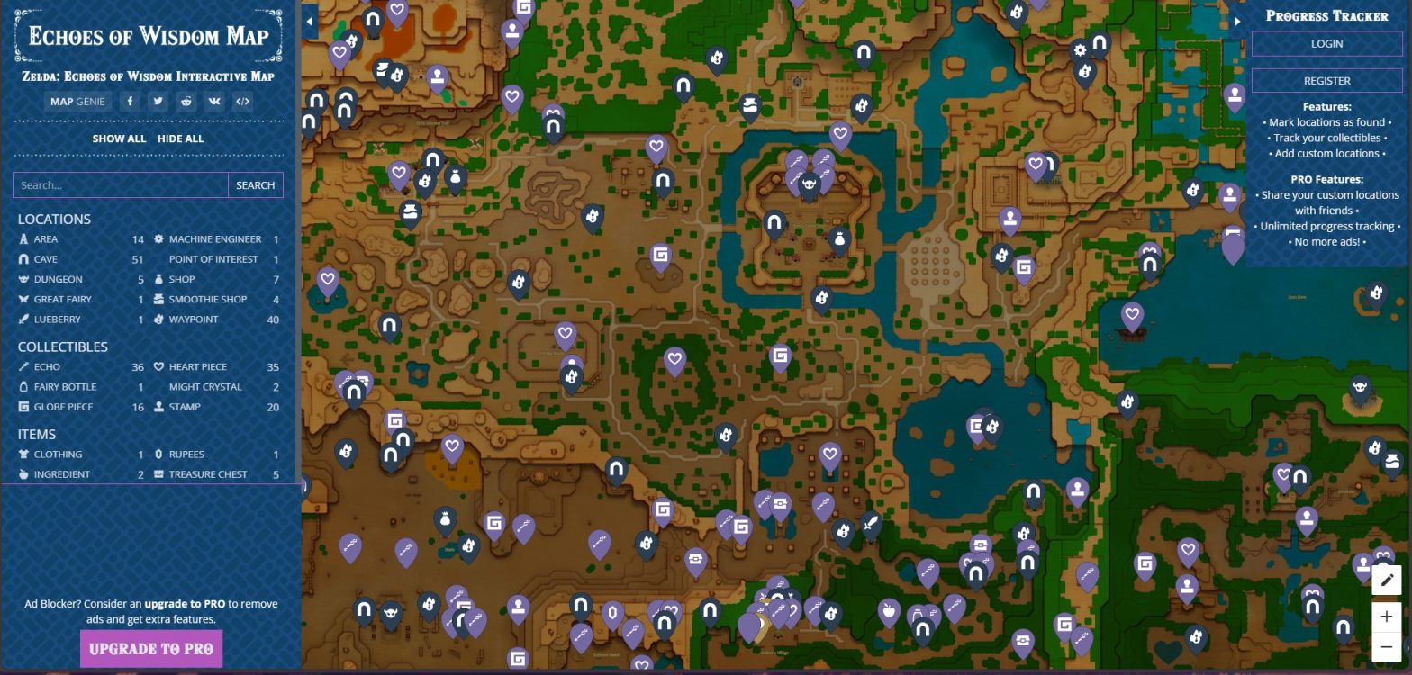 The Legend of Zelda: Echoes of Wisdom Interactive Maps – the best way ...